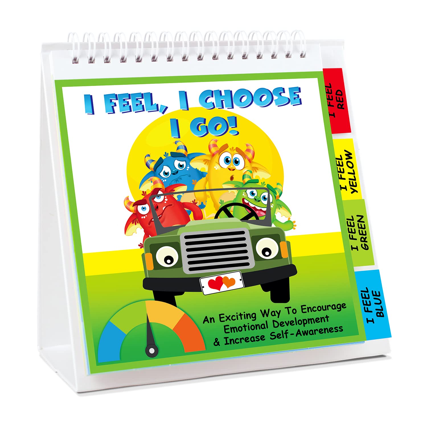 Mood Flipbook Kit with Emotion Cards for Kids,Teach Children to Identify Feeling & Make Positive Choices, Autism (ASD) Friendly Teaching Toy, Preschool Learning Toy for Ages 3-7