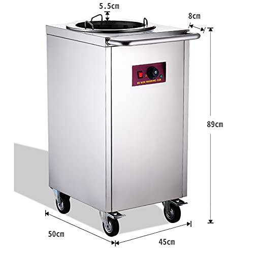MNSSRN Stainless Steel Tableware Heater, Single Head Dish Warmer Tableware Plate Heating Commercial Equipment Restaurant Electric Food Warmer Set Container