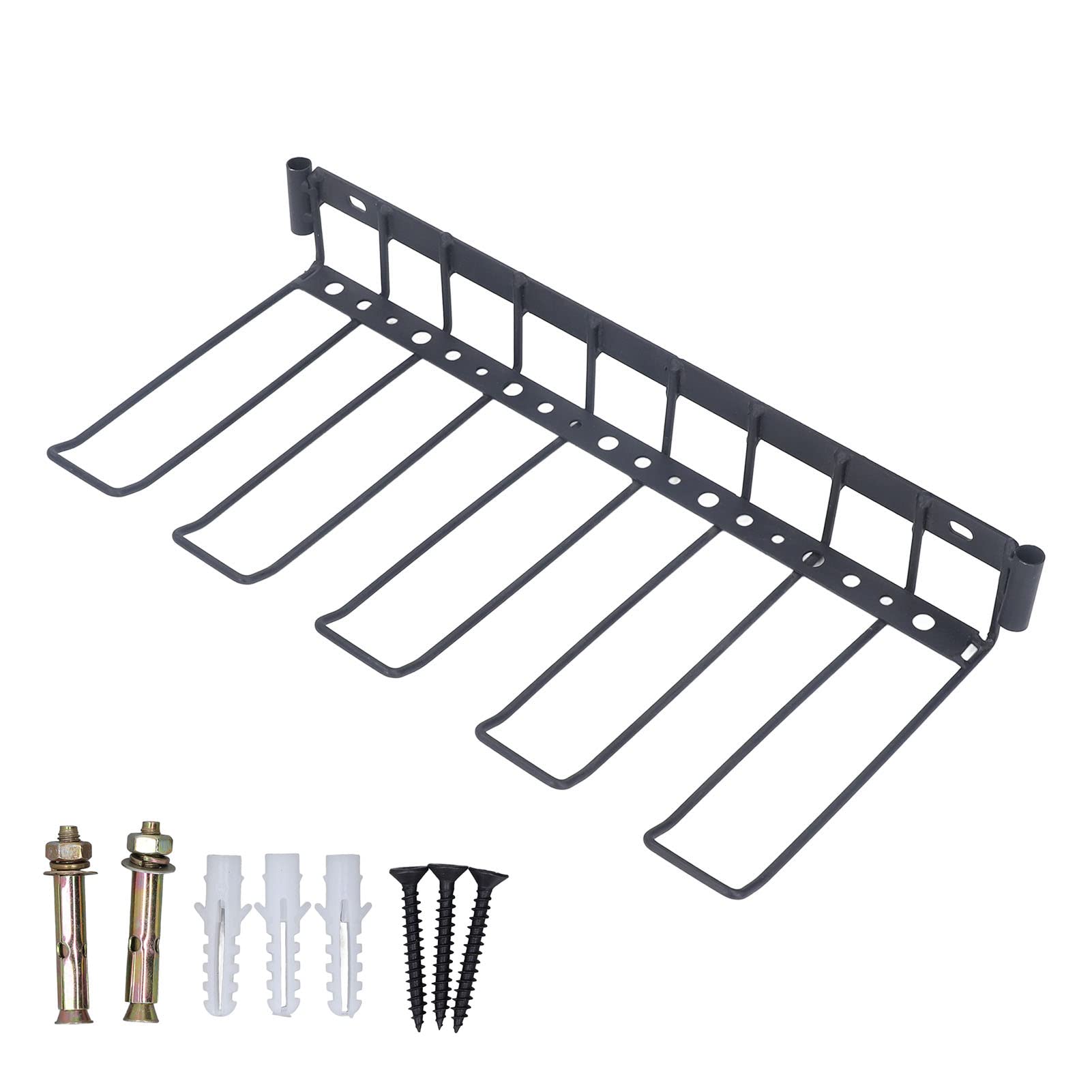 Deosdum Power Tool Organizer Rack, Alloy Steel Tools Storage Shelf Wall Mount Storage Rack Garage Tool Holder, Holds 4 Drills, for Home Garage Workshop