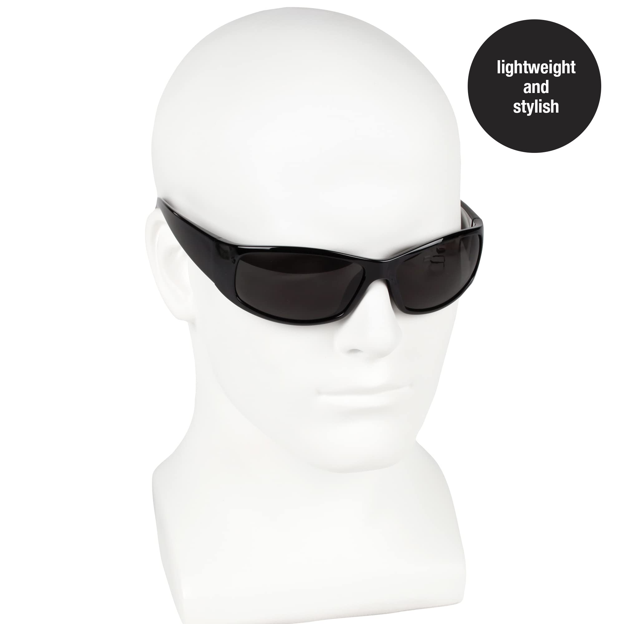 Smith & Wesson® Elite™ Safety Glasses (21303), Smoke Lenses, Black Frame, Unisex Sunglasses for Men and Women (Qty 12)
