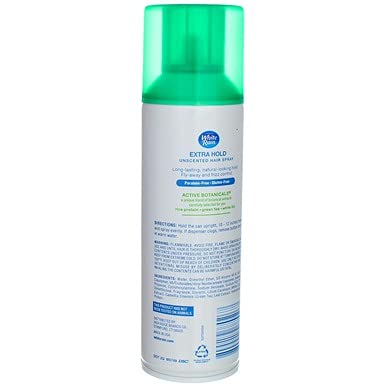 White Rain Aerosol Hairspray Unscented, Extra Hold 7 oz (Pack of 4)
