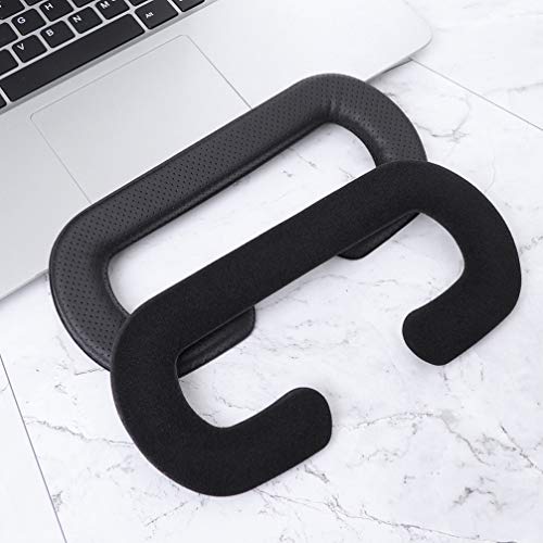 Hemobllo VR Face Cushion- 2 Pcs VR Cover Foam Replacement Eye Mask VR Face Cushion PU Leather Soft Memory Foam Pad Compatible with HTC Vive VR (Random Thickness: 6mm/ 11mm)