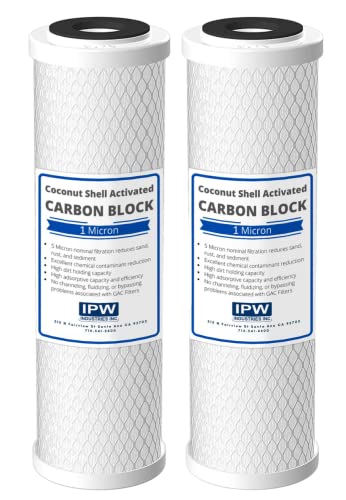Compatible WHKF-DB2 & WHKF-DB1 Undersink Water Filter Replacement Cartridge 2 Pack - 1 Micron