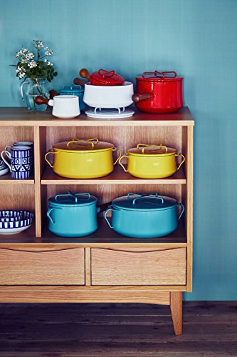 DANSK 833297 Koben Style Double Handed Pot, 7.1 inches (18 cm), 2.2 L., Induction Compatible, Turquoise/Teal, Oven Safe, Enameled