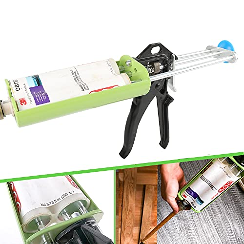 Epoxy Gun 200 mL/6.75 fl oz (2:1 Mix Ratio) Dual Component Adhesive Cartridge Applicator Manual, Panel Bond Gun for 08115-08116 (Vitality Green)