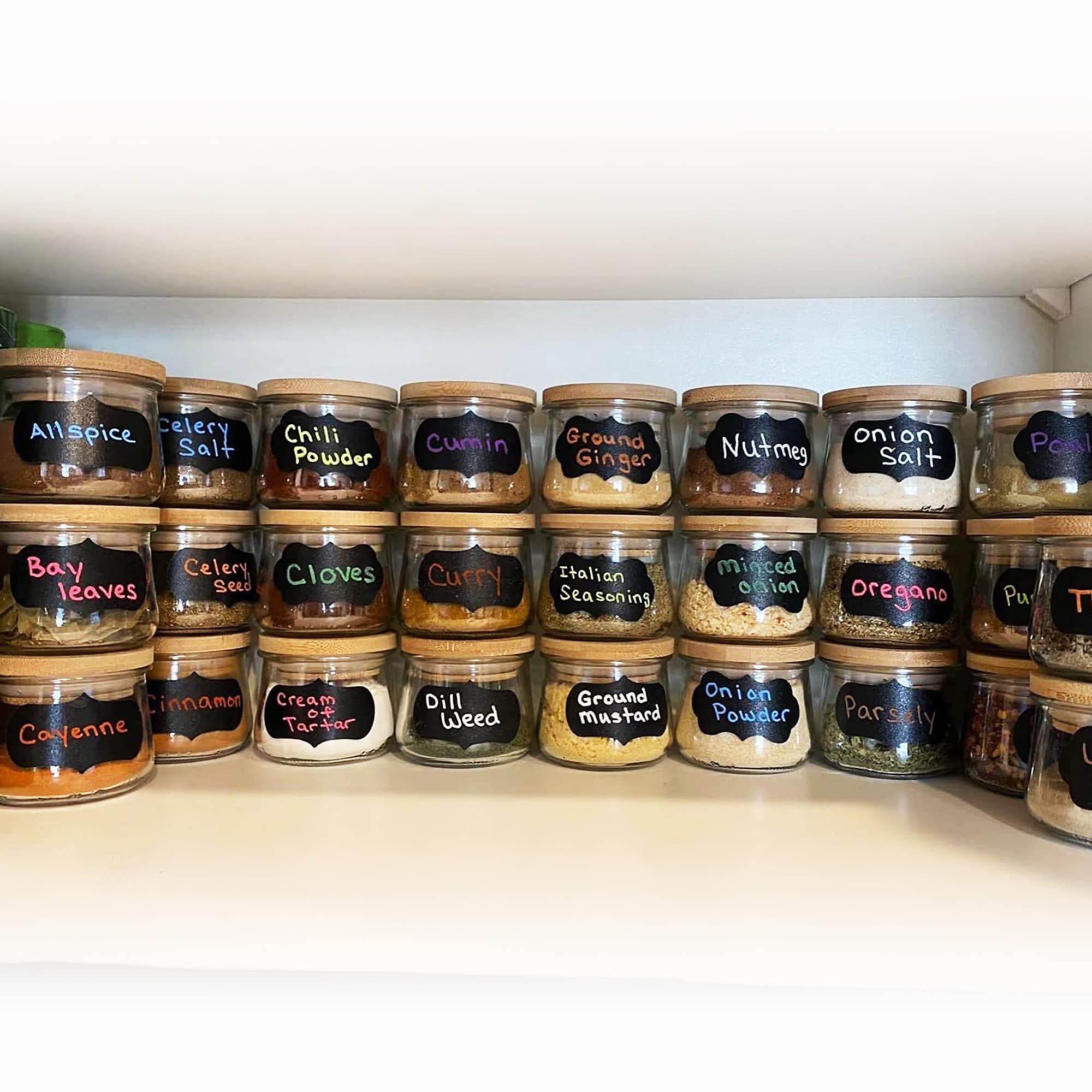 Oui Yogurt Jar Lids-12 pack Oui Lids-Natural Bamboo Wood with Silicone Sealing Rings and Oui Yogurt Bottle Label,For 5 Oz Oui Yogurt Jars