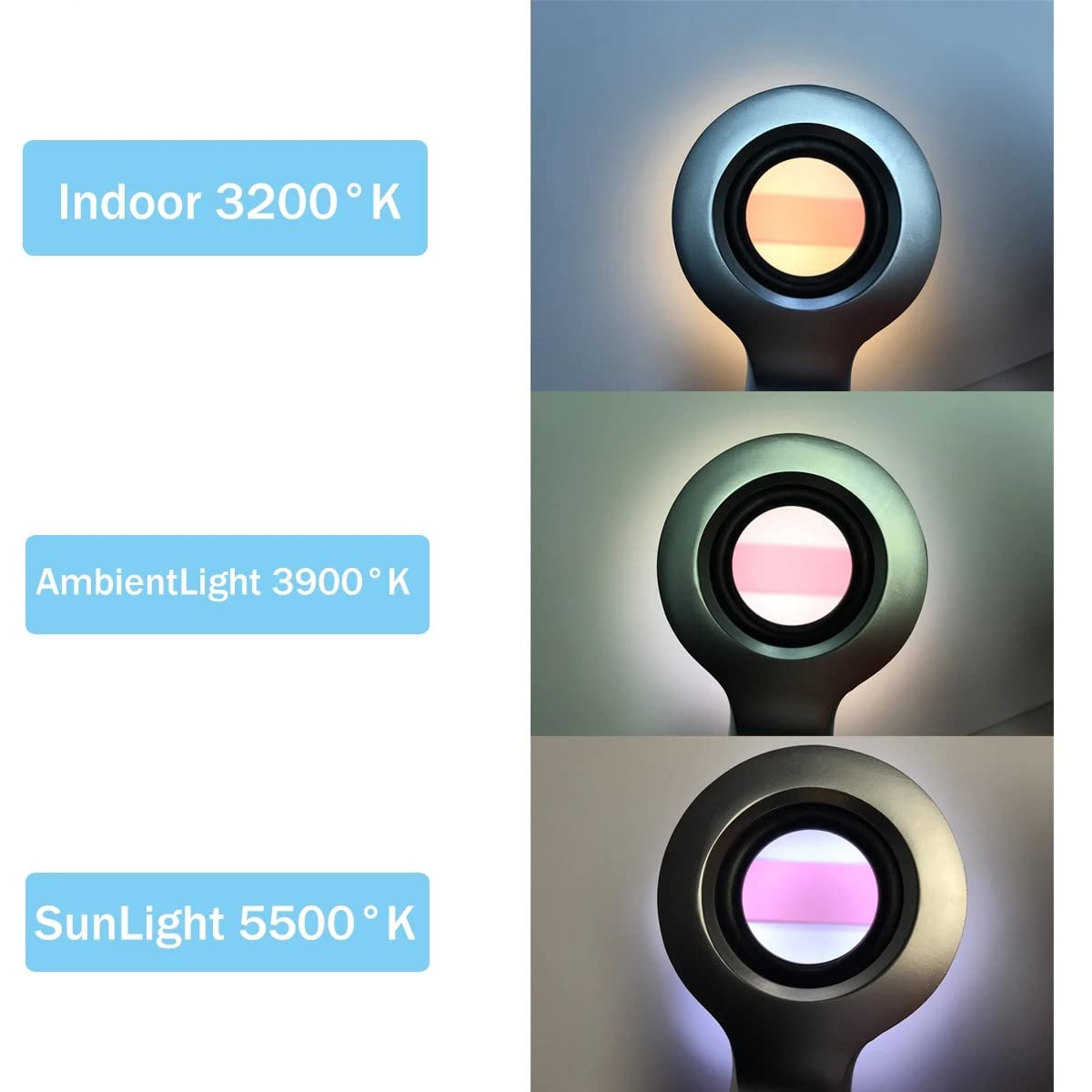 Dental Base Light LED Shade Matching Tooth Colorimetric Dental Dentistry Tricolor Lamp, Dental LED Shade Matching Light