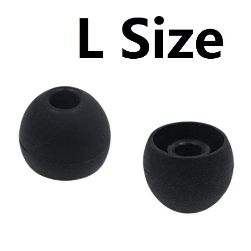 JNSA Silicone Earbuds Ear Tips Covers Gels for Sony MDR Series & Sony XBA Seriese Headphone, SML 3 Size 6 Pairs Sony MDRXB50AP MDR-XB50AP Ear Buds Eartips, 6Pairs Silicone Buds Tips for Sony,Black