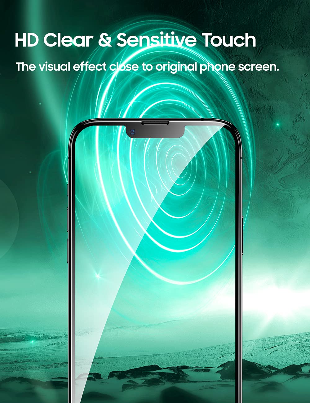 BENKS Compatible With iPhone 13 Pro Max Screen Protector Anti Blue Light, [2 Pack] HD Clear Eye Protection Tempered Glass 9H hardness Full Coverage Protective Film design for iPhone 2021, 6.7”