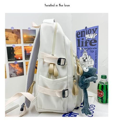 DUNBRI Large Capacity Backpack Waterproof Activity Backpack Women Laptop Backpack Men Fashion Gym Backpack Travel Bag (Khaki)