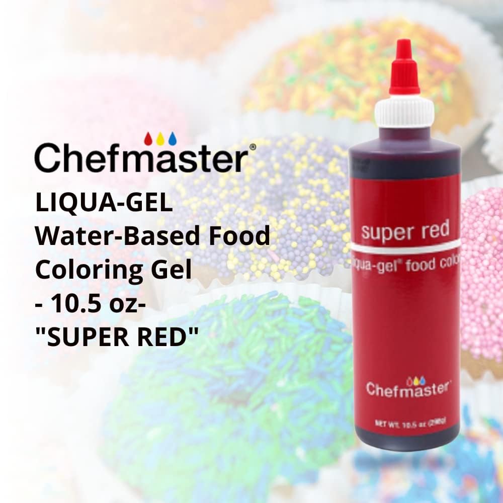Chefmaster Liqua-Gel Food Color, 10.5-Ounce, Super Red