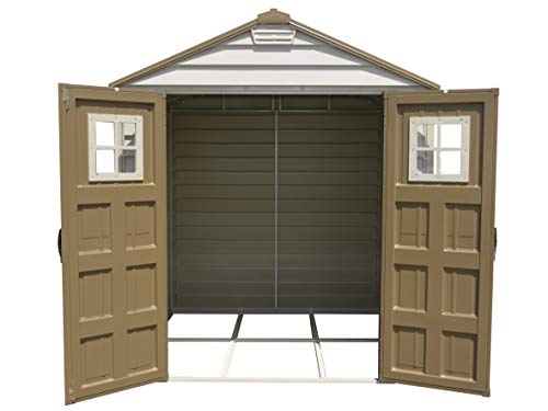 Duramax StoreMax 7 Ft. x 7 Ft. Vinyl Garden Storage Shed | Made of Fire Retardant PVC Resin