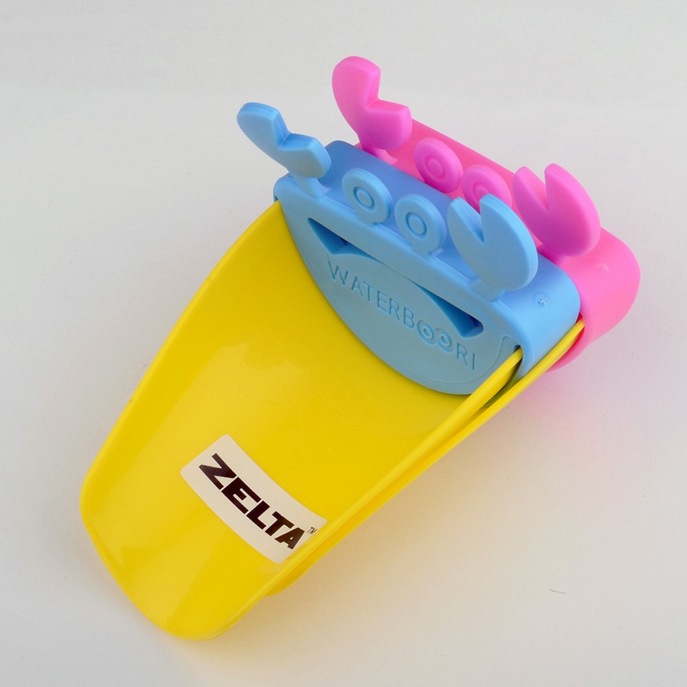 Zeltababy 2 Pieces Crab Water Spout Faucet Extender Sink Handle Extender Hand Washing Helper for Toddlers Kids Babies, Color Random