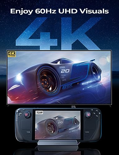 LISEN Docking Station for Asus Rog Ally Turbo 30W Mode & Steam Deck,13-in-1 Steam Deck Dock with 5 USB 3.0 & 2.0, Dual Cooling Fan, HDMI 4K@60Hz, 100W PD Charging and 1000Mbps Steam Deck Accessories