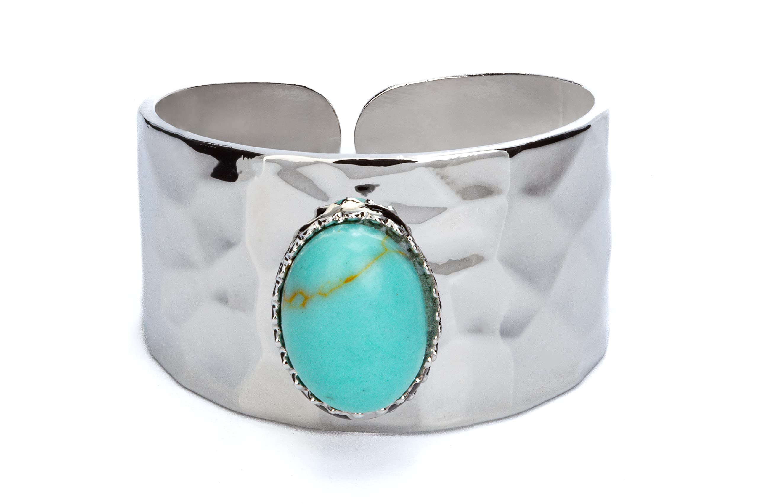 Charlie Paige Turquoise Ring for Women | Vintage Ring | Turquoise Gemstone Ring | Silver Ring for Women | Statement Ring