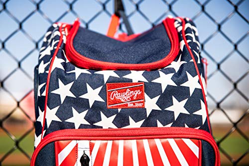 Rawlings | LEGION Backpack Equipment Bag | Baseball & Softball | Navy/Grey