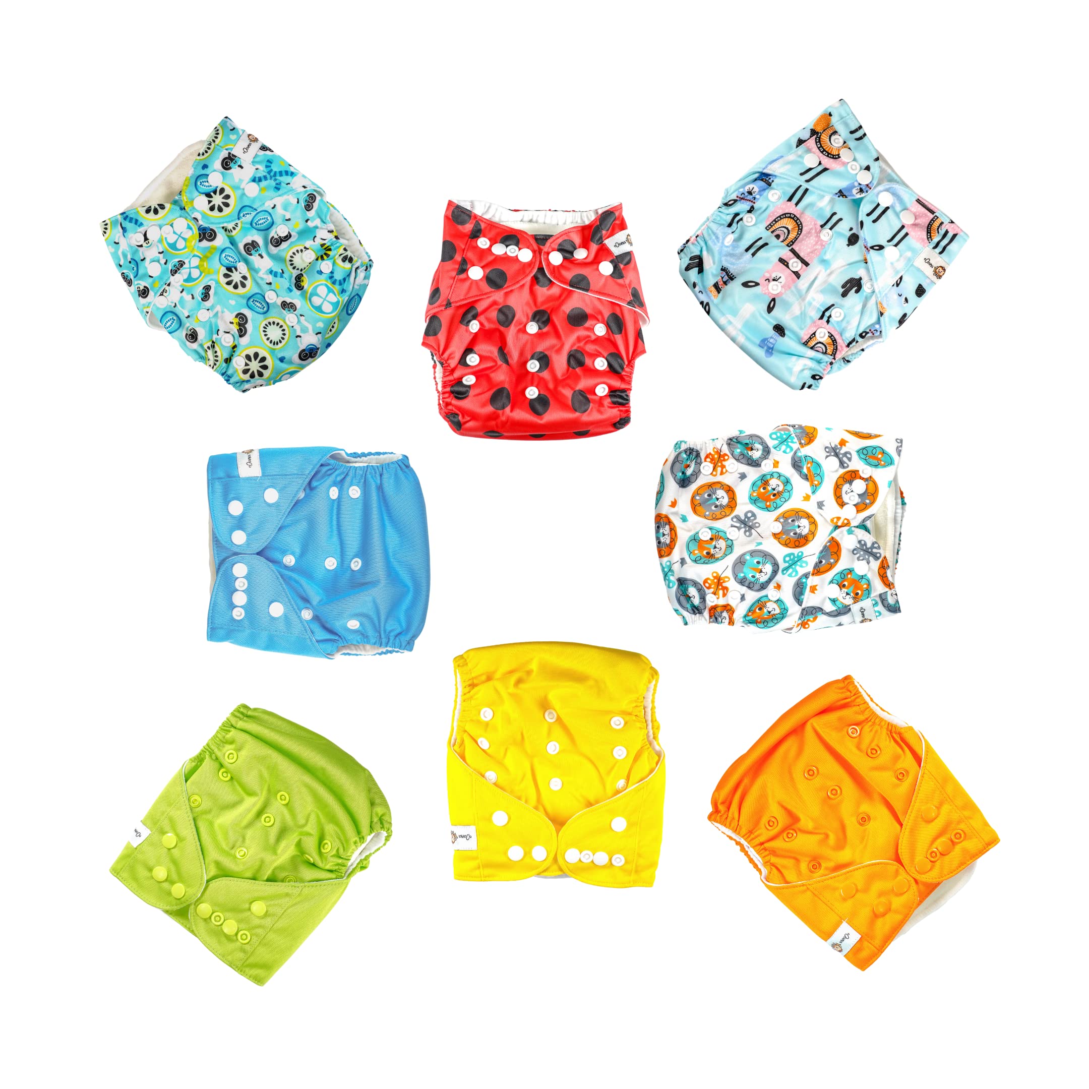 Dana Banana Baby Cloth Diaper 8 Pack + 8 Inserts