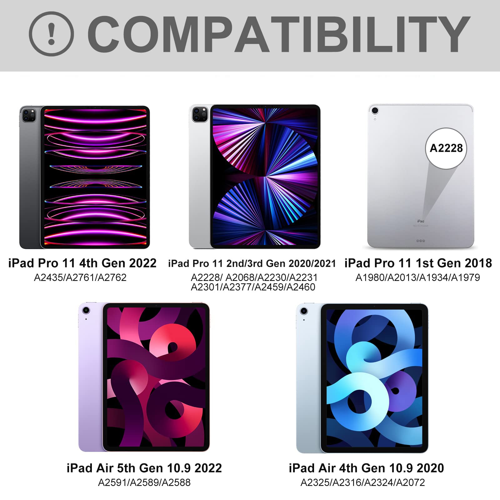 D DINGRICH iPad Air 5th Generation Case with Keyboard 10.9'' 2022, for iPad Pro 11 2022 4th Gen/2021/2020/2018 - Built-in Pencil Holder - iPad Case with Keyboard Air 4th - Purple