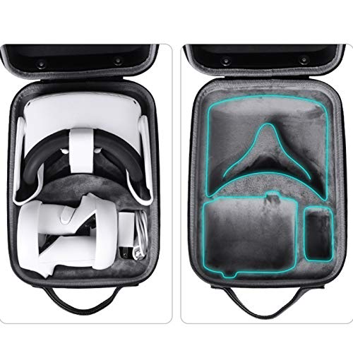 iFCOW Storage Bag Waterproof Shockproof Protective Case Compatible with Quest 2 Headset Controller Grip