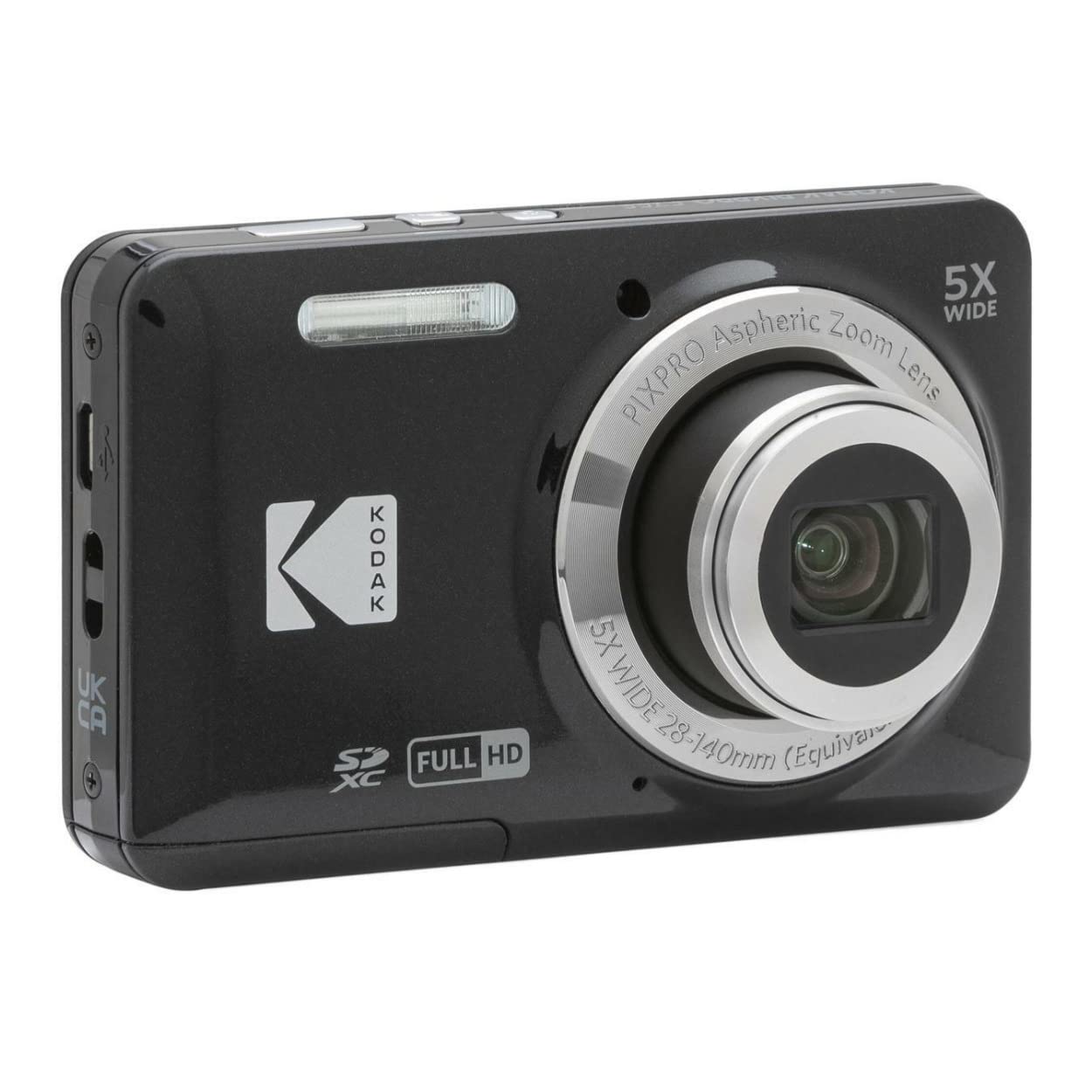 Kodak PIXPRO Friendly Zoom FZ55 Digital Camera (Black) Bundle with Case for Compact Point and Shoot Cameras (2 Items)