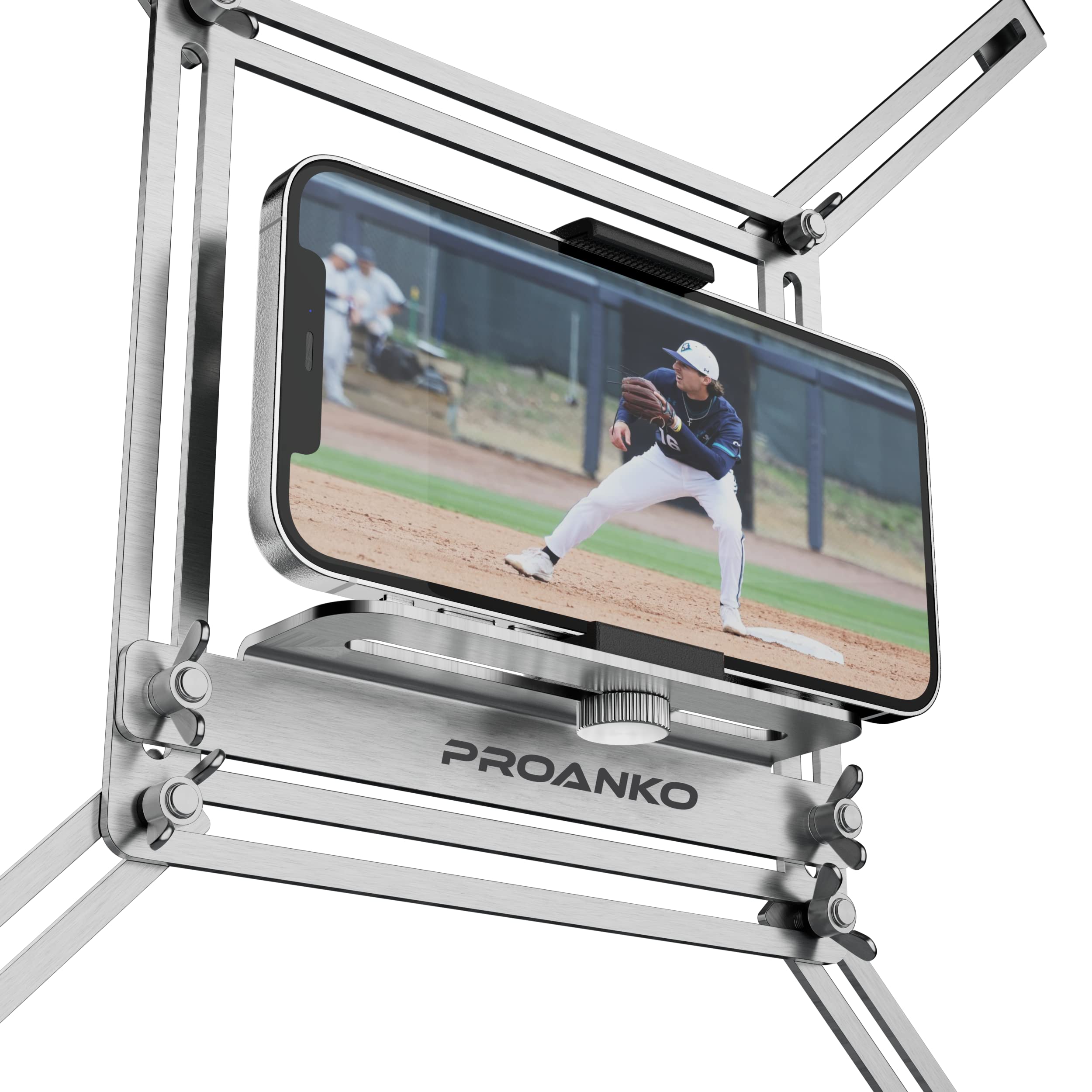 Cell Phone Fence Mount Camera Fence Mount for iPhone, Phones, GoPro, Chain Link Fence Mount for Recording Baseball/Softball/Tennis(Mini Plus)