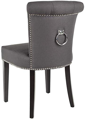 Safavieh Mercer Collection Carol Charcoal Linen Ring Dining Chair (Set of 2)