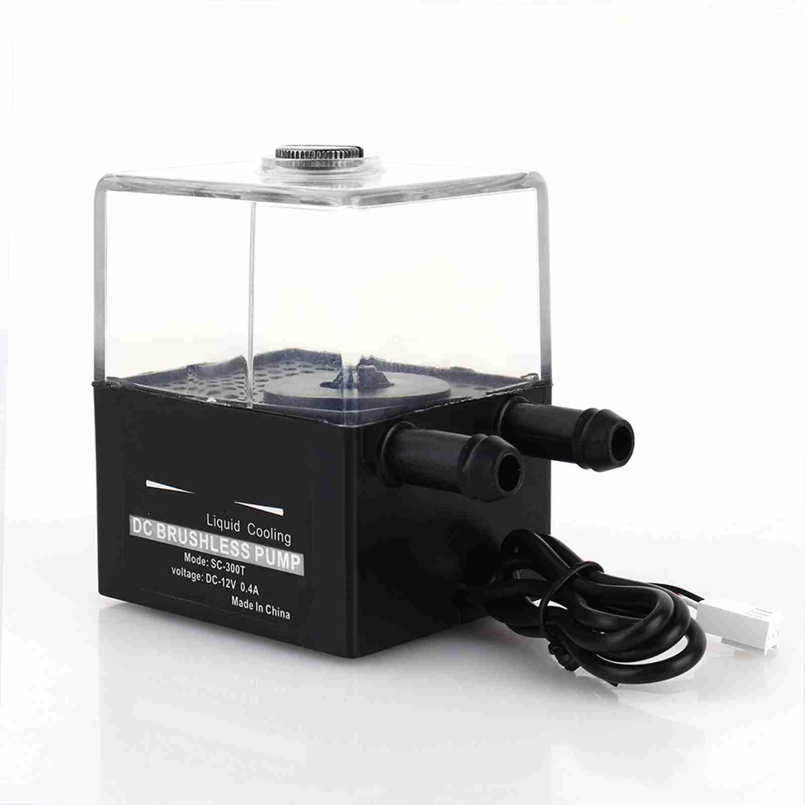 Yosoo SC-300T DC 12V Ultra-Quiet Water Cooling Pump 4W Reservoir max.300L/h for PC CPU Liquid Cooling System