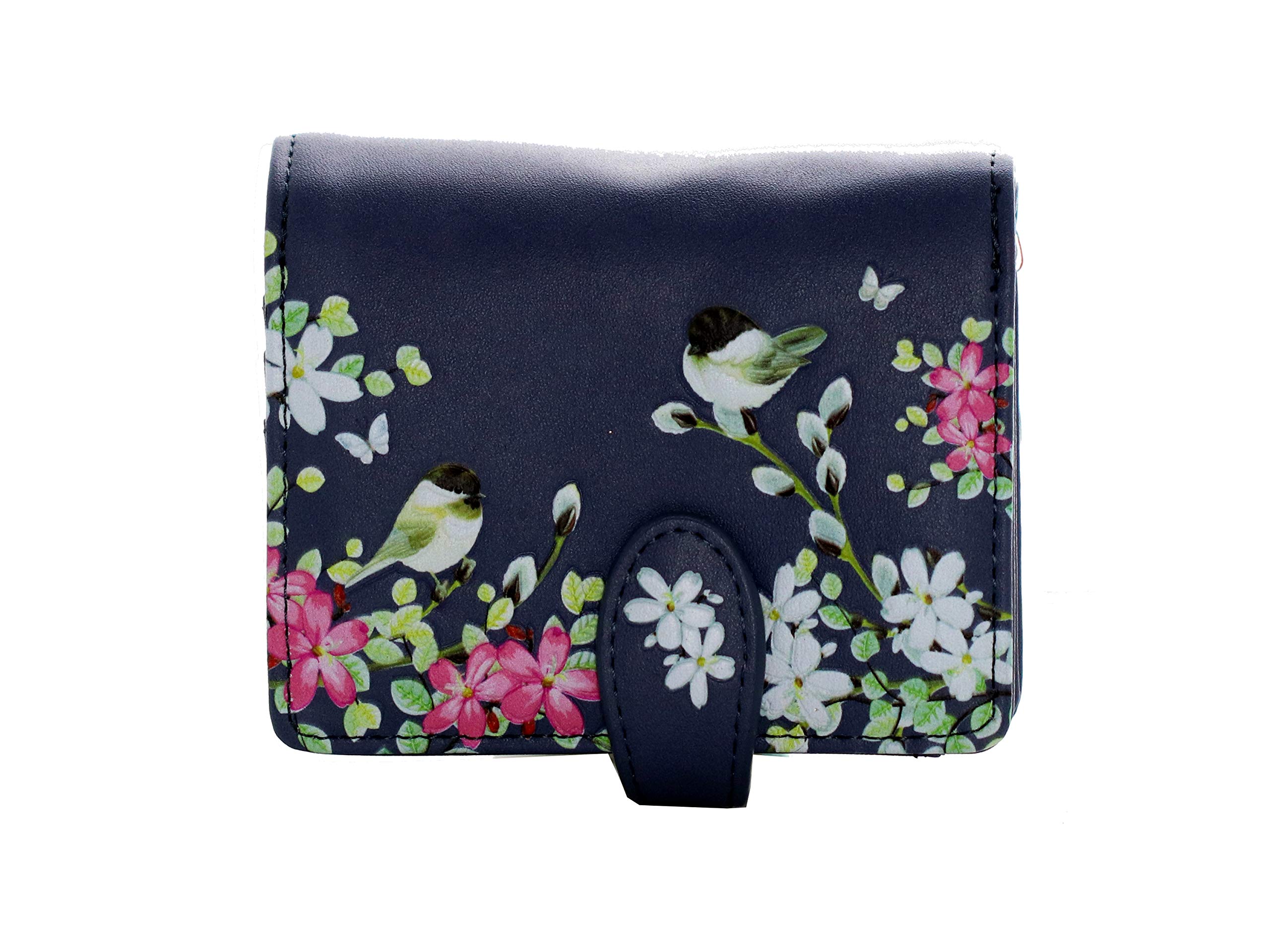 Shag Wear Chickadee Garden Small Zipper Women's Wallet (Sky Blue)