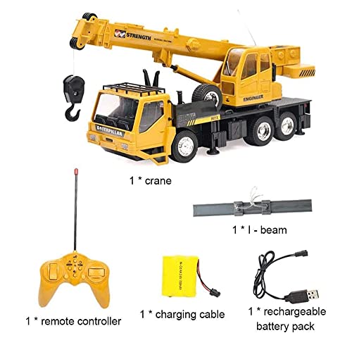 HEBXMF 2.4G Off-Road RC Trucks Tower Cranes Remote Control Construction Toy Loaders RC Engineering Vehicle Models,RC Car Cranes, Educational Toys, Gifts for Children