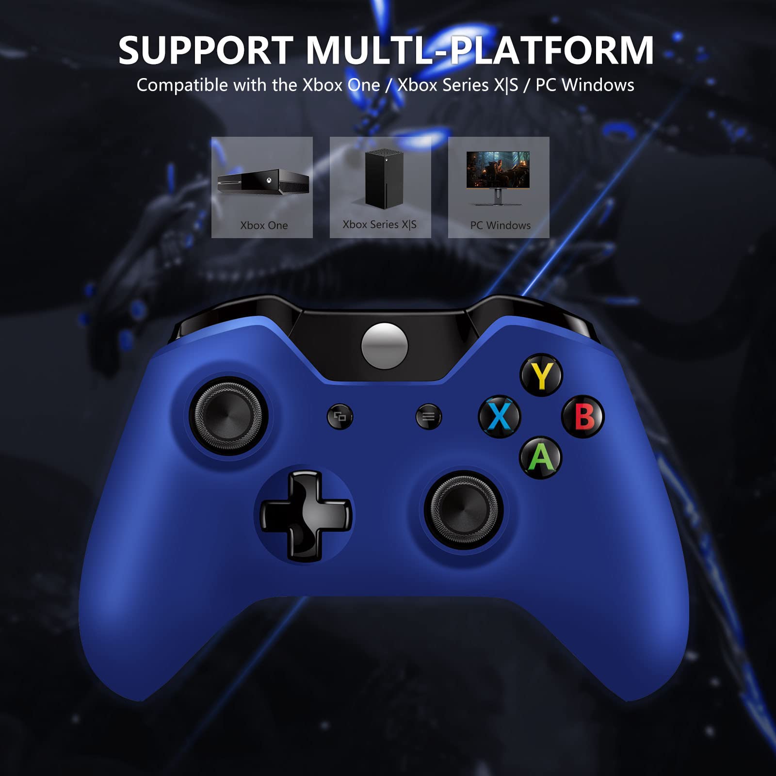 CHASDI Xbox one Wireless Controller V4 for All Xbox One Models, Series X S (Blue)