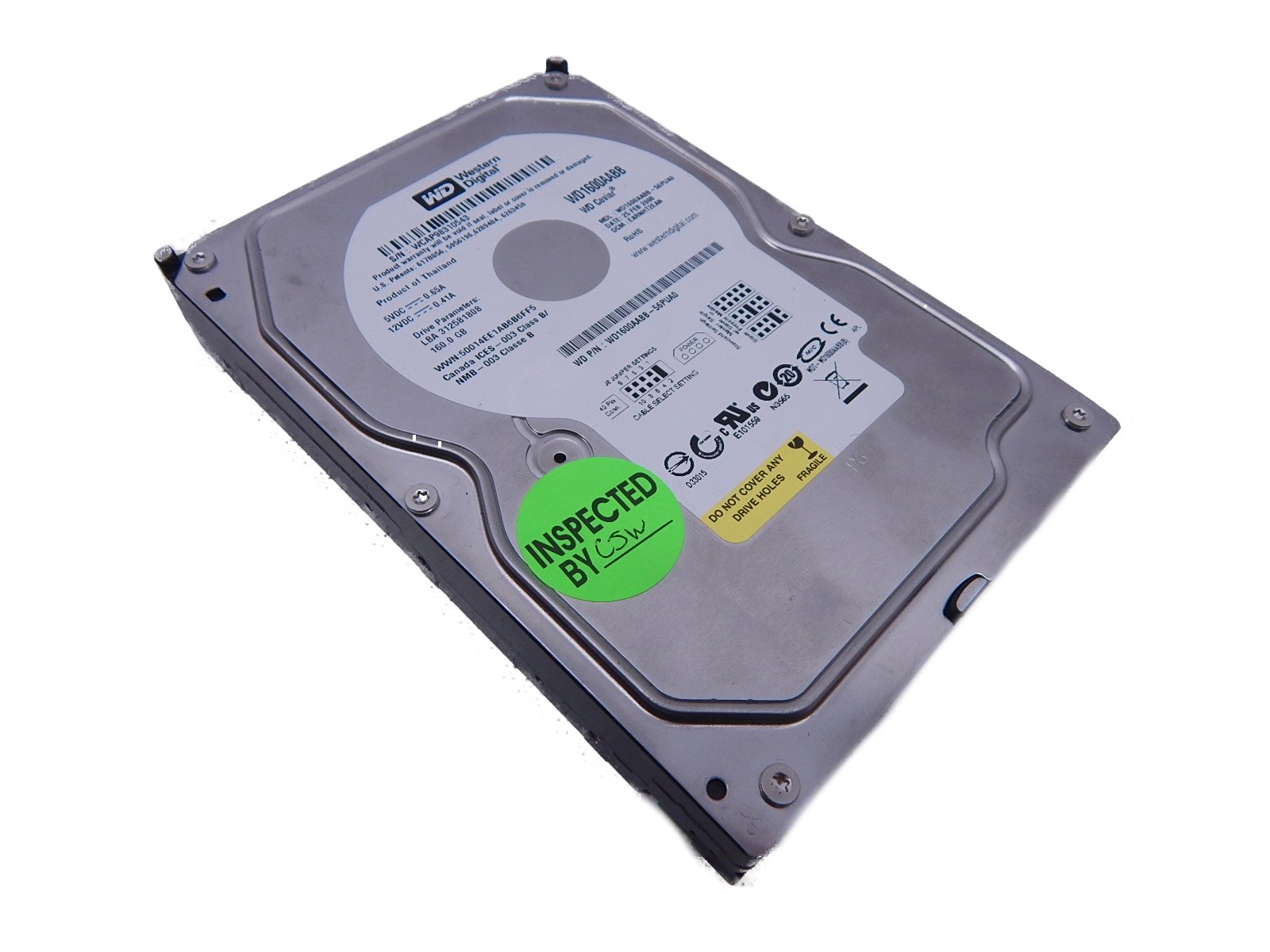 Western Digital Caviar Blue 160GB UDMA/100 7200RPM 2MB IDE Hard Drive