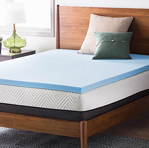 Lucid 2 Inch Mattress Topper Queen - Gel Infused Memory Foam โ Memory Foam Mattress Topper Queen โ Ventilated Design โ CertiPur Certified