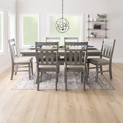 Powell Turino Dining Set, Grey Oak Finish, 6 Chairs