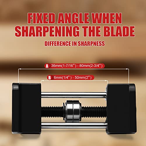EZARC Knife Sharpeners Honing Guide for Chisels and Planes, Sharpening Jig Sharpening Guide Kit(Wood Chisels 1/4" to 2", Fits Planer Blades 1-3/8β to 3-1/8β)β¦