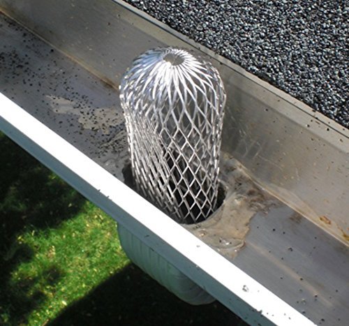 Gutter Guard 3 Inch Expand Aluminum Filter Strainer. Stops Blockage Leaves Debris. Pack of 4. by Massca (Aluminum 3 inch)