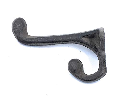 Rustic Cast Iron Coat Hat Wall Hooks School Farm Tack Closet Set of 8