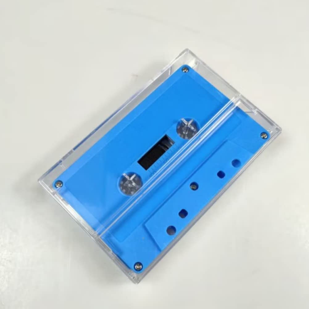 Clitwog Blank Audio Cassettes, Blank Cassette Tapes for Recording, Individual Clear Plastic Audio Cassettes