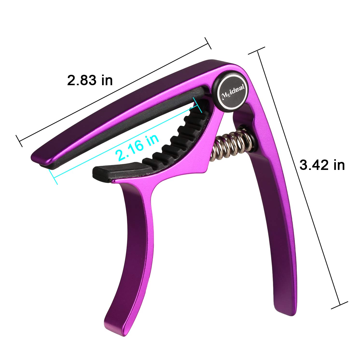 Guitar Capo, Meeland Purple Aluminium Guitar Capo Key Clamp for Acoustic Guitar/electric guitar/Ukulele/Bass With Guitar Picks and Leather Picks Holder and Bridge Pins Puller Included