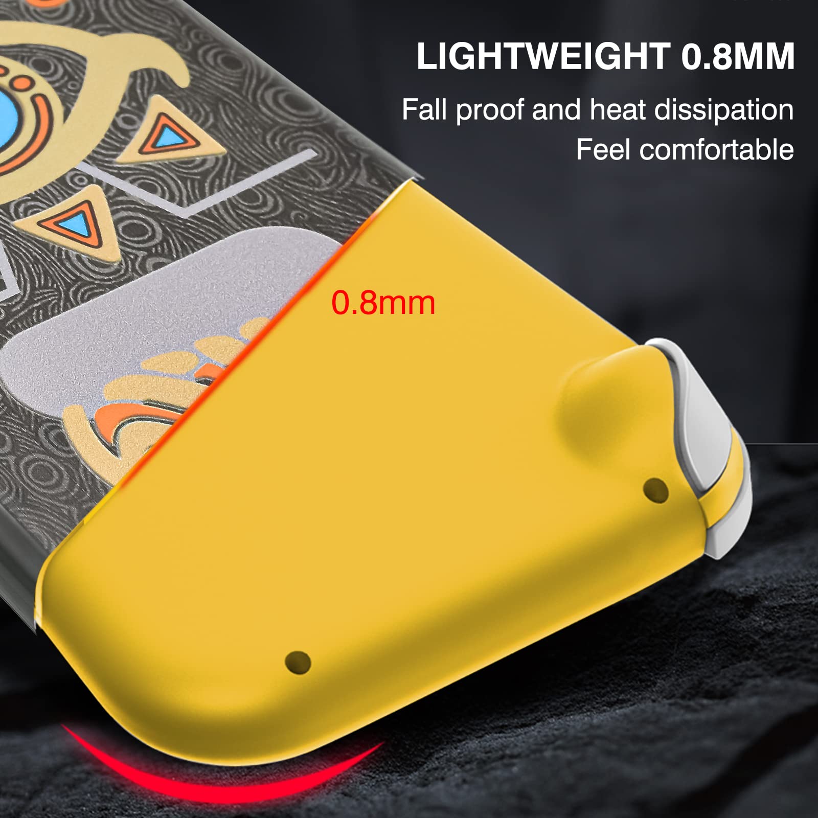 Dabozi Protective Case for Switch Lite of Zelda Breath of The Wild,Hard PC Shock-Absorption and Anti-Scratch Design, Embossed with Sheikah Slate Eye Compatible Switch Lite