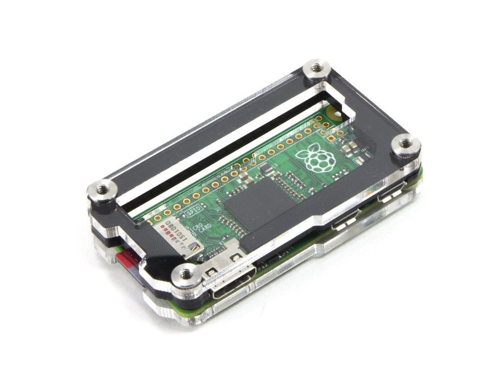 Zebra Zero Case for Raspberry Pi Zero & Zero Wireless ~ Black Ice GPIO by C4Labs