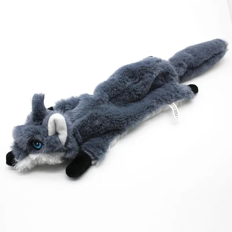 Generic Plush Crinkle Chew Dog Toy, Soft, Durable, Interactive, Training, Entertaining for Small Medium Large Dogs, Cats, Teeth Cleaning, No Stuffing, Pet Anxiety Relief, Calming Aid, Grey