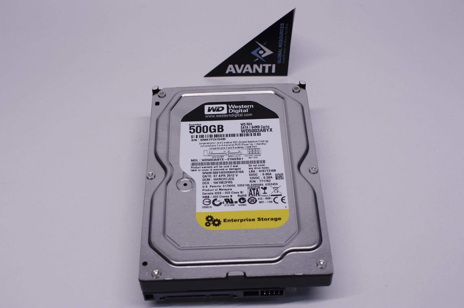 Western Digital WD5003ABYX-01WERA1 500GB USB 3.0 External Hard Drive