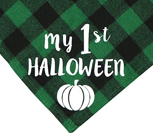 JOTFA 3 Pack Halloween Dog Bandanas, Holiday Halloween Plaid Dog Puppy Bandana Scarf Costume for Small Medium Large Dogs Pets
