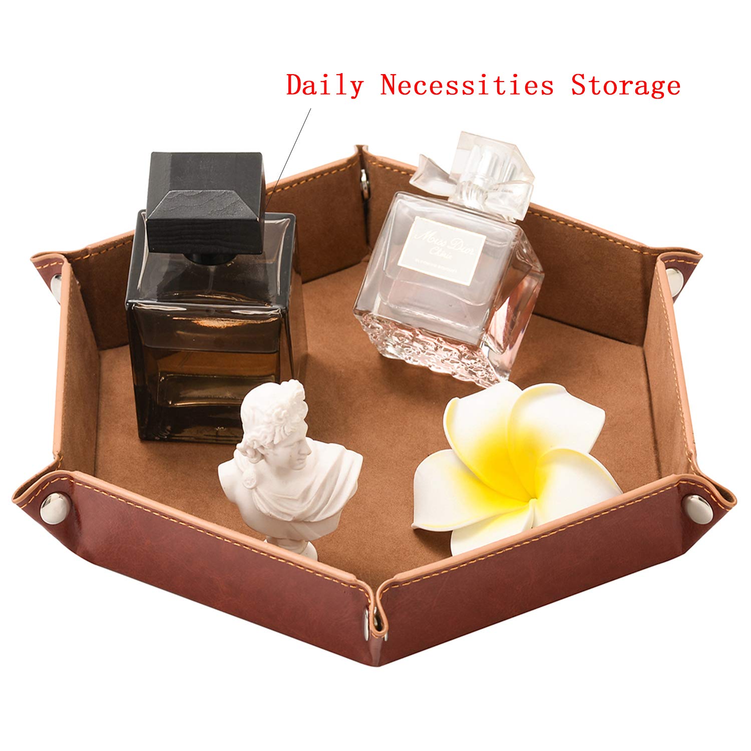 SHYVIA Dice Tray for RPG DND Table Games Metal Dice Rolling Tray Holder Dice Storage Box Larger Size Double Sided Folding PU Leather and Velvet 4 Pieces