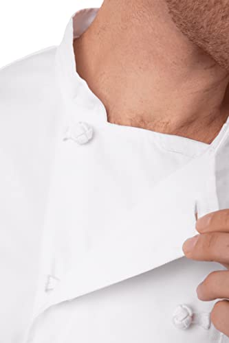 Chef Works Men's Bordeaux Chef Coat, White, Medium
