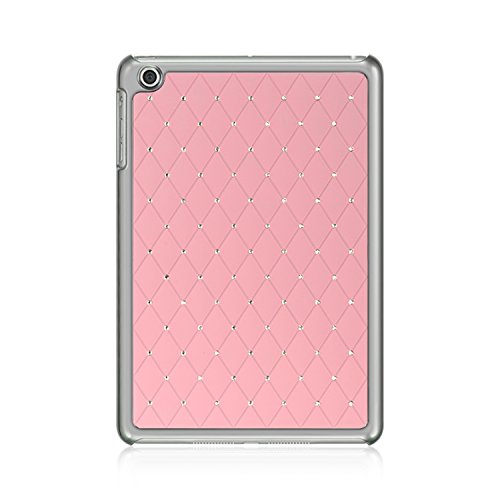 SumacLife Crystal Diamond iPad Mini Dual Layer Snap-On Case Fits All iPad Mini Models, Pink (CrystalDmndIPMSnapPNK)
