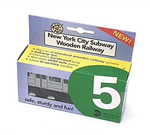 Munipals Wooden MP01-1105 NYC MTA Subway 5 Train Lexington Ave Express R142 Car