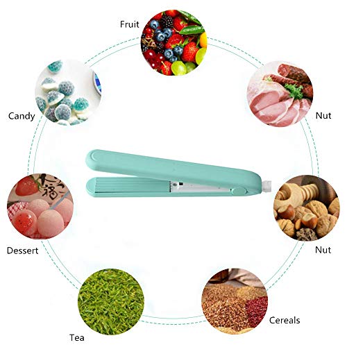 Pinshion Heat Sealer Handheld, Portable Mini Sealing Machine for Bag Food Storage, Mini Food Bag Heat Sealer Handheld with Double Safe Button