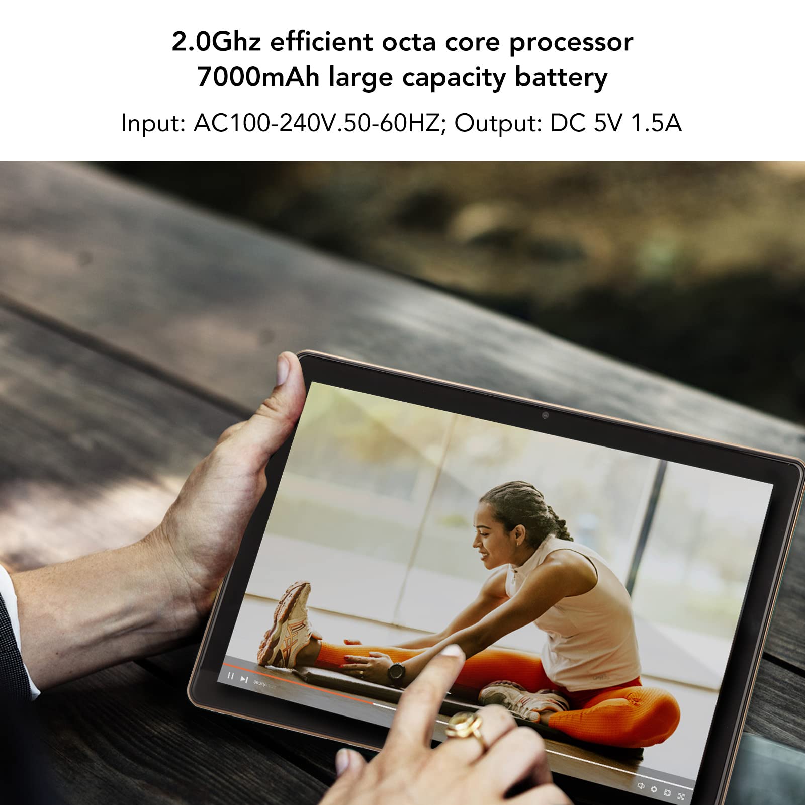 ciciglow 10.1 Inch IPS HD Tablet for Android 11.0, 6GB RAM 128GB ROM Octa Core 4G Calling Tablet, Dual SIM Dual Standby, Support Multiple Languages, 5G WiFi, 7000mAh, WiFi, Bluetooth, GPS(US Plug)