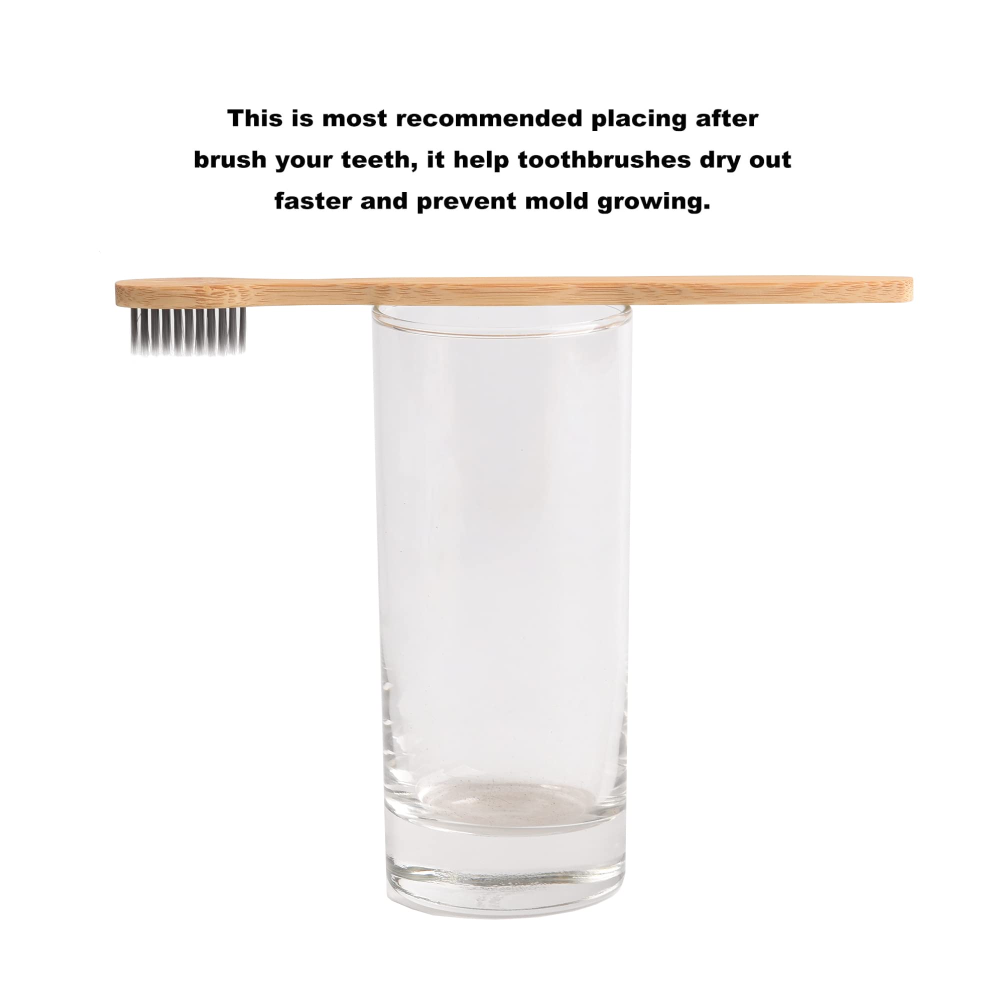 HiTuYi Bamboo Toothbrush (10 Pack) with Travel Toothbrush Case & Charcoal Dental Floss | Natural Eco Friendly Toothbrushes for Adults | BPA Free, Soft Bristles & Biodegradable Wooden Toothbrush